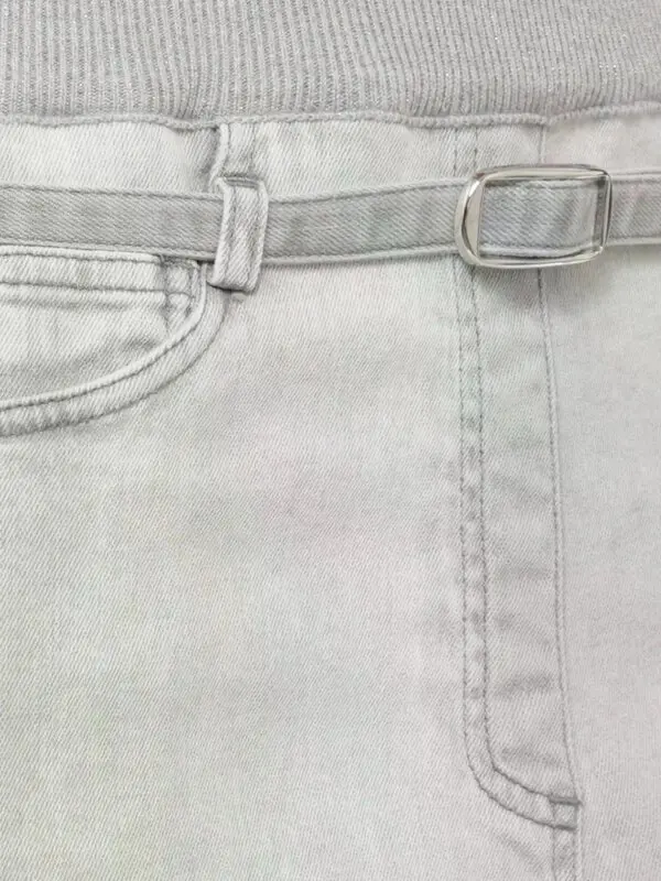 PANICALE Ribbed-waistband Belted Jeans