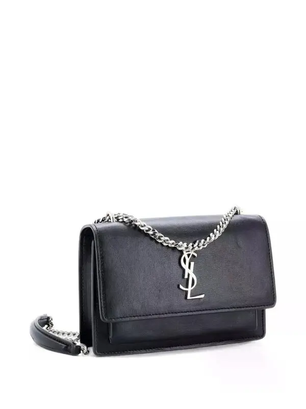 Saint Laurent Sunset Chain Wallet Leather Crossbody Bag