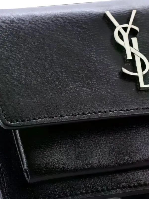 Saint Laurent Sunset Chain Wallet Leather Crossbody Bag