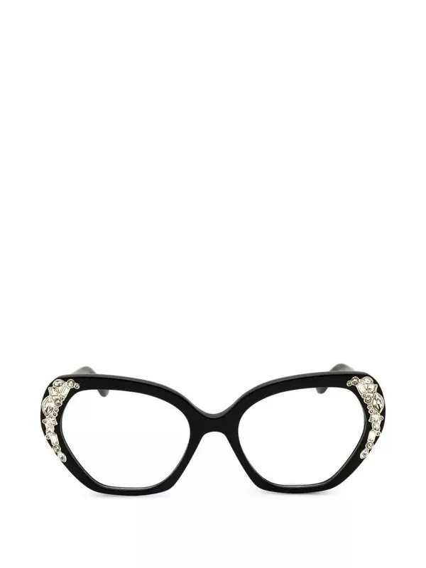 MARCIANO Crystal-embellished Cat-eye Glasses - Black
