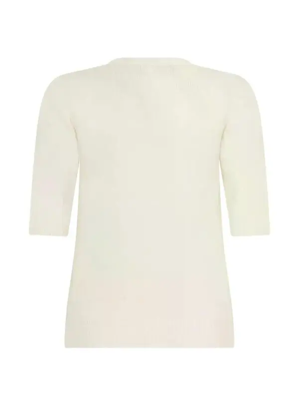 Fabiana Filippi Crystal-embellished Short-sleeve Sweater