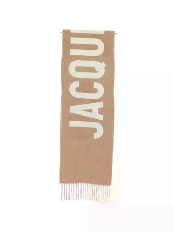 Jacquemus Logo-intarsia Fringed Scarf
