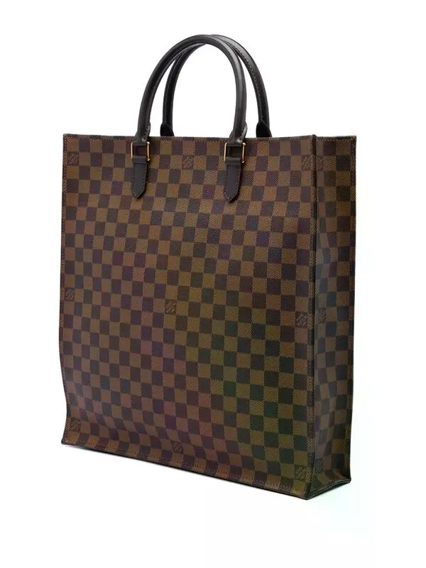 LOUIS VUITTON 2011 Damier Ebene Sac Plat Tote Bag