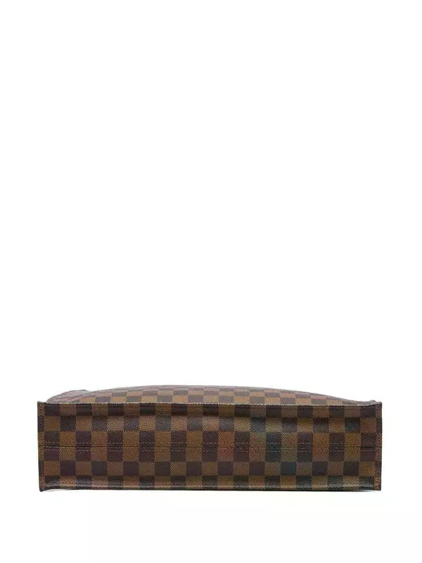 LOUIS VUITTON 2011 Damier Ebene Sac Plat Tote Bag