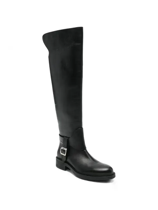 SERGIO MORETTI FIRENZE Buckle-detail Over-the-knee Boots