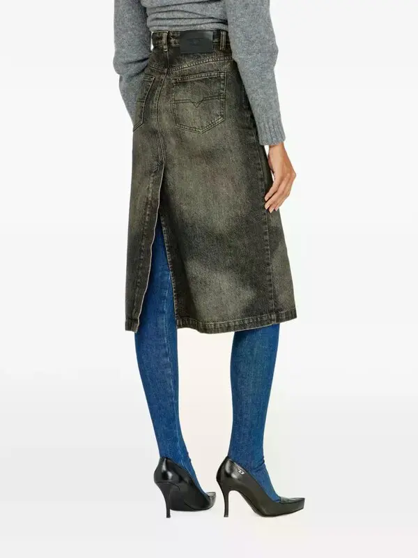DIESEL® Pencil Skirt In Dirty-effect Denim