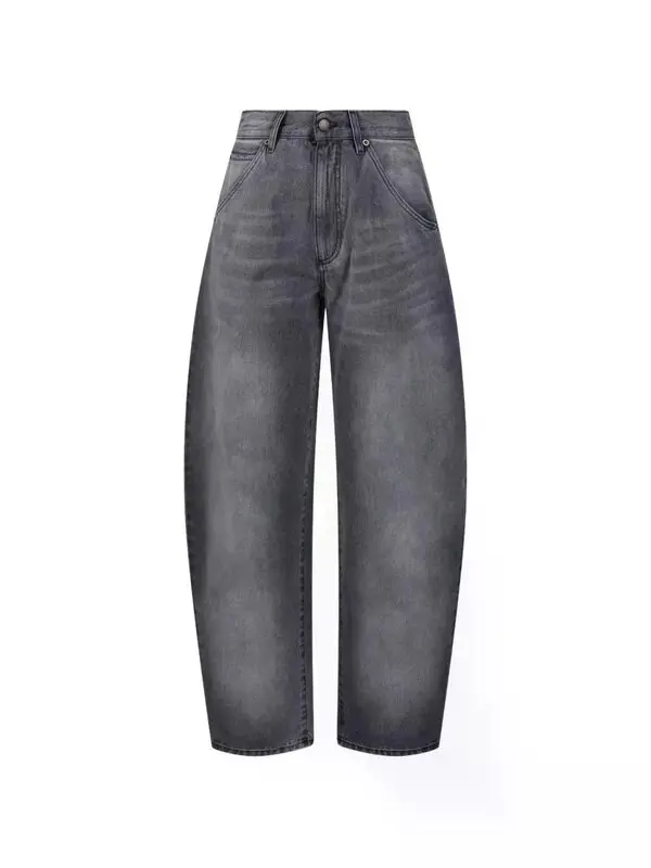 DARKPARK Washed-effect Curved-leg Jeans - Grey