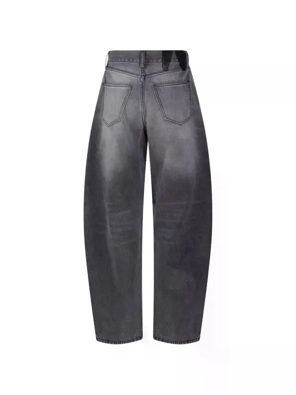 DARKPARK Washed-effect Curved-leg Jeans - Grey