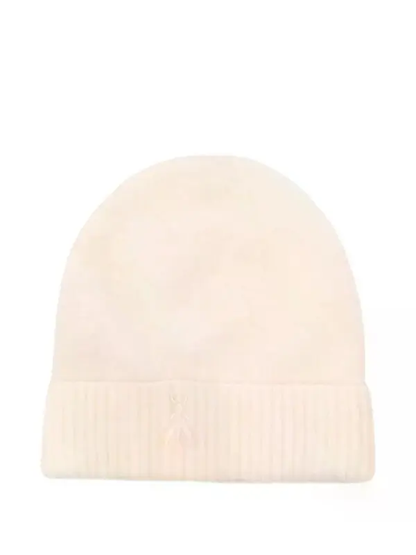 Patrizia Pepe Ribbed-knit Beanie Hat - Neutrals