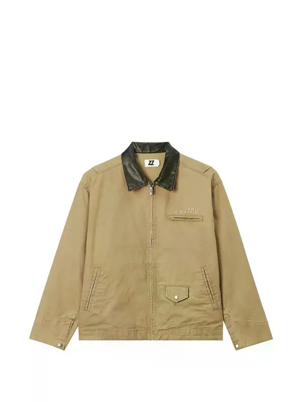 Izzue Logo-embroidered Contrast-collar Jacket