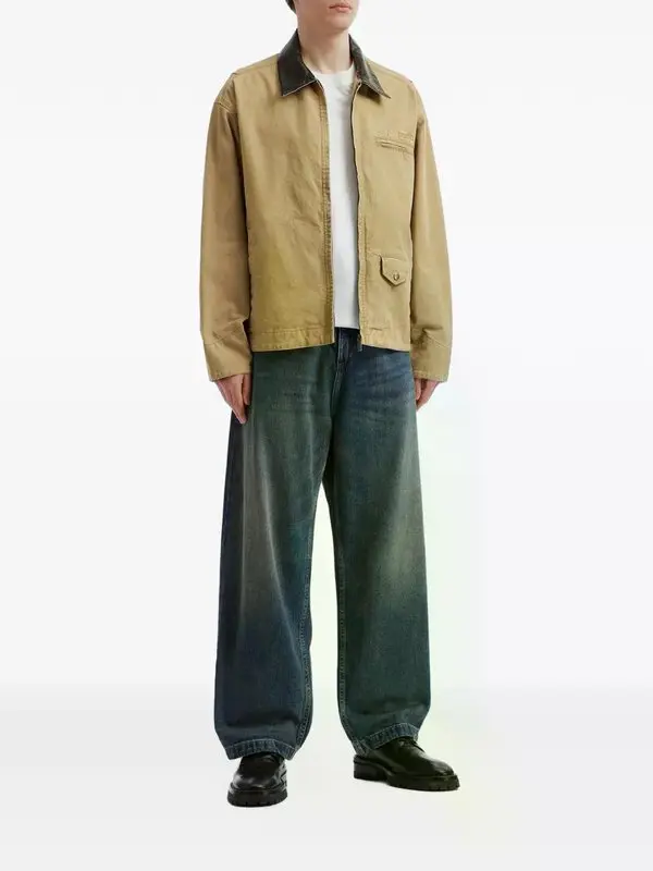 Izzue Logo-embroidered Contrast-collar Jacket