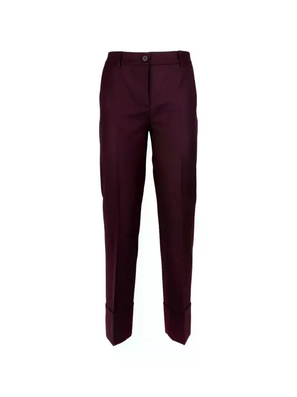 VIA MASINI 80 Pressed-crease Turn-up Trousers