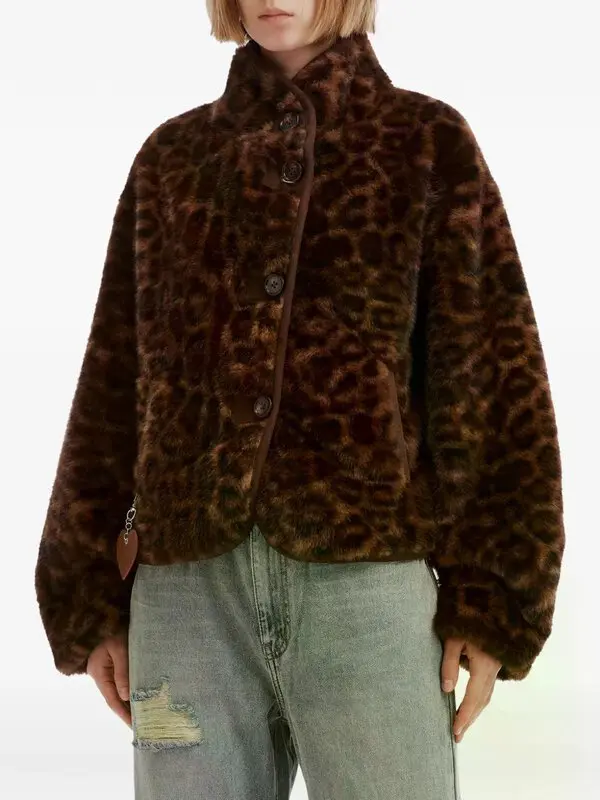 Izzue Leopard-print Faux-fur Jacket