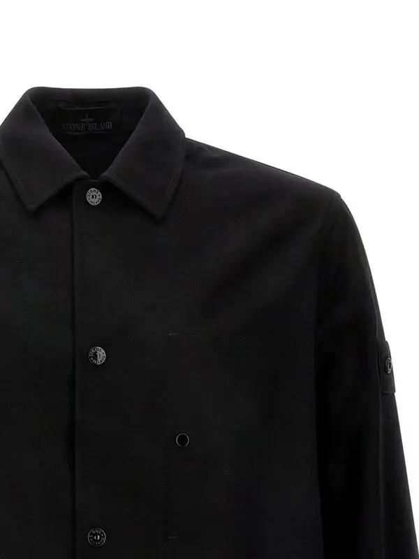 Stone Island 1200020 Wool Nylon Flannel_d.i. Ghost Overshirt