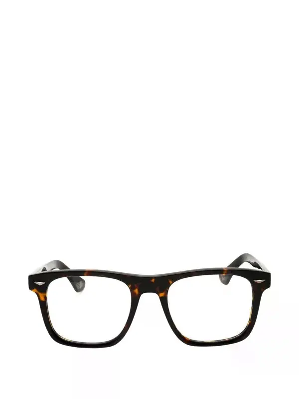 POLICE Vpll72e Rectangle-frame Glasses - Brown