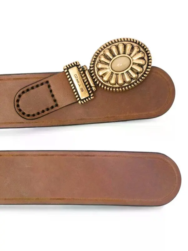 Etro Ornamental-buckle Leather Belt