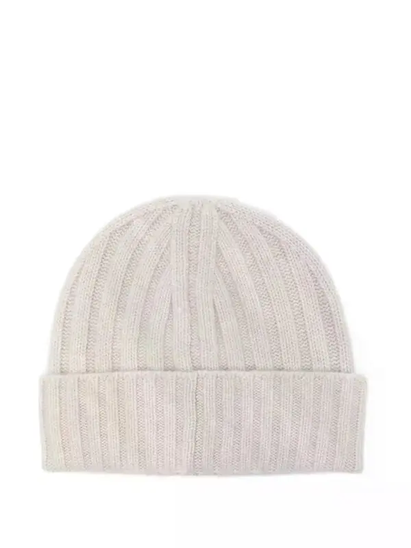 Herno Ribbed-knit Beanie Hat - Neutrals