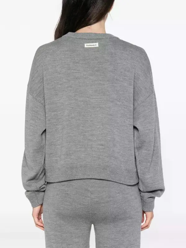 RETHINKIT STUDIOS Logo-intarsia Knitted Sweater