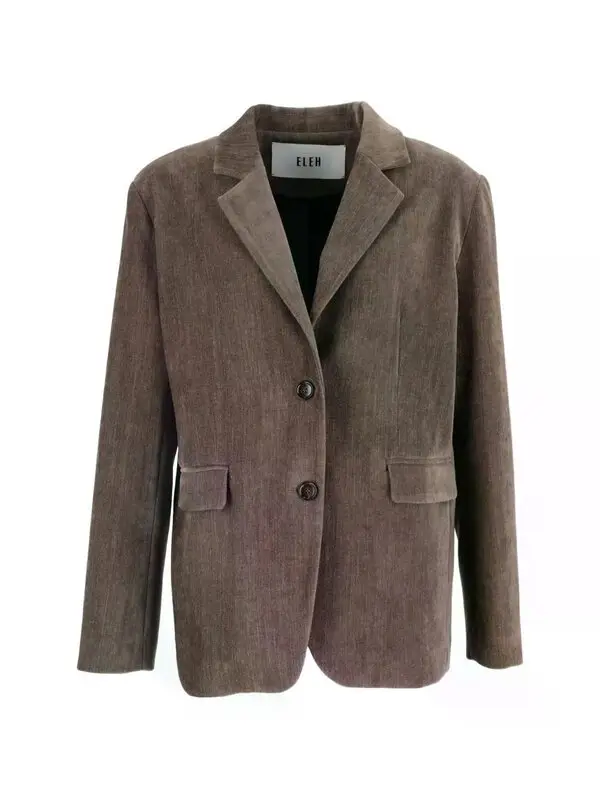 ELEH Corduroy-effect Single-breasted Blazer