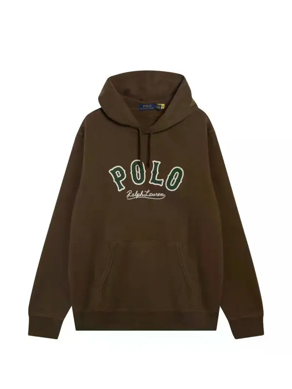 Polo Ralph Lauren The Rl Fleece Western-logo Hoodie - Brown