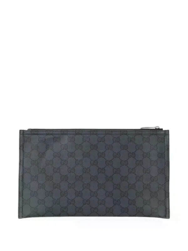 Gucci Medium Essence Classic Gg Clutch Bag - Black