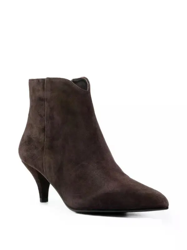 BRUNO PREMI Suede Pointed-toe Ankle Boots