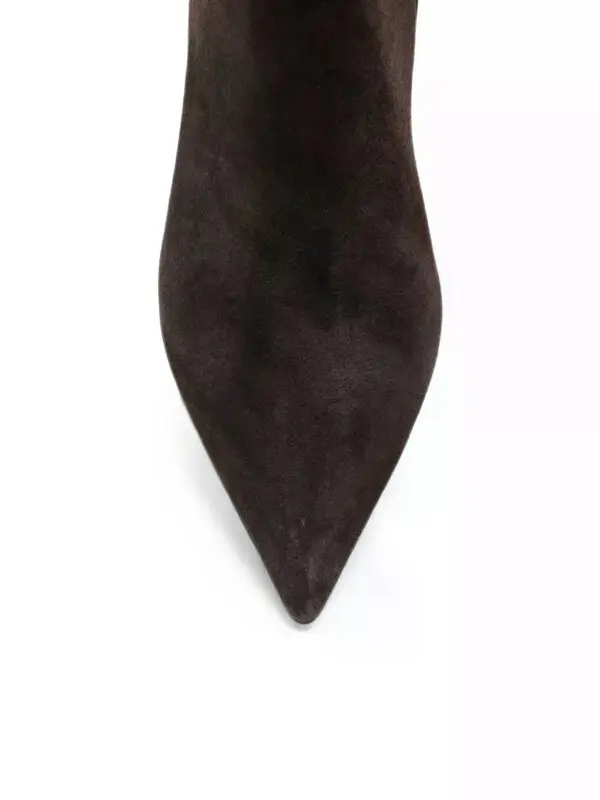 BRUNO PREMI Suede Pointed-toe Ankle Boots