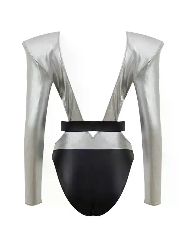 Dolce & Gabbana Belted Long-sleeve Swimsuit