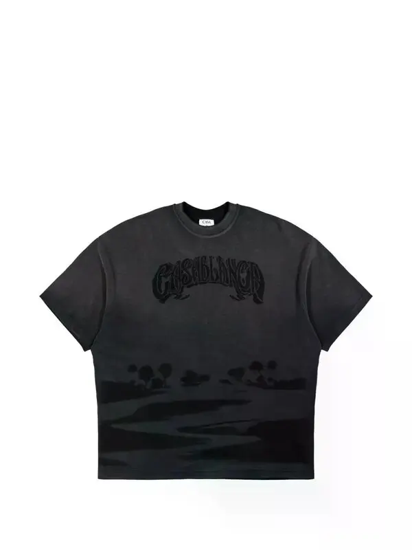 Casablanca Sands Logo-print T-shirt - Black