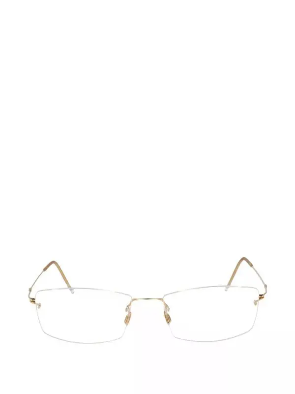 LINDBERG Spirit Diamond-embellished Rectangle-frame Glasses