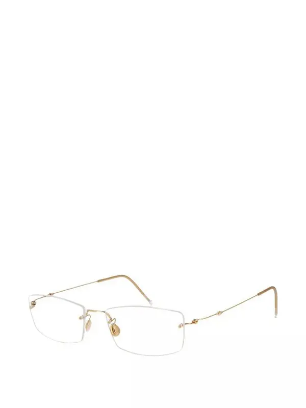 LINDBERG Spirit Diamond-embellished Rectangle-frame Glasses