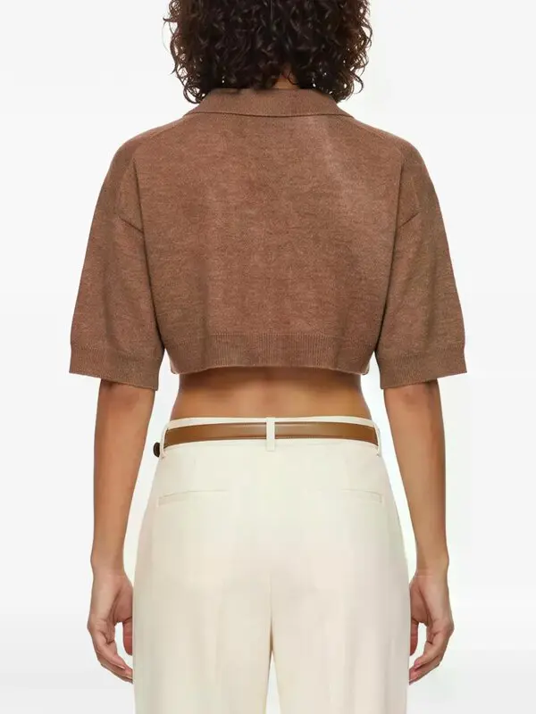 GOTHA Cropped Short-sleeve Sweater