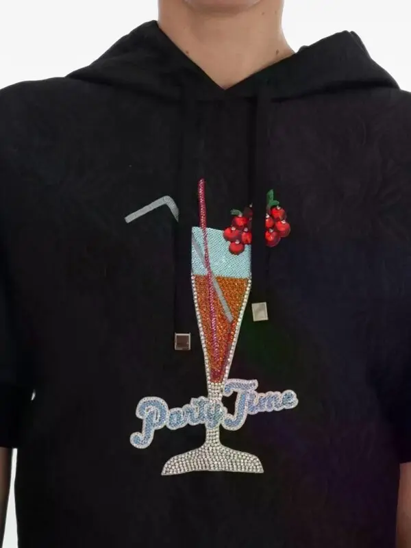 Dolce & Gabbana Crystal-embellished Short-sleeve Hoodie