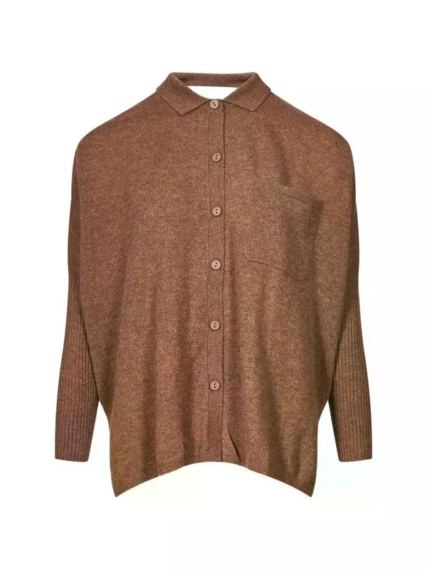 GOTHA Andrea Button-down Chest-pocket Sweater