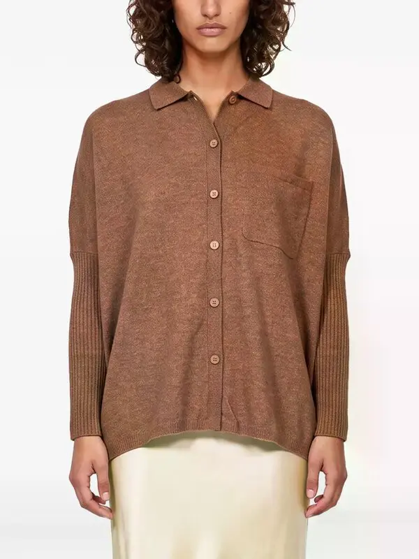 GOTHA Andrea Button-down Chest-pocket Sweater