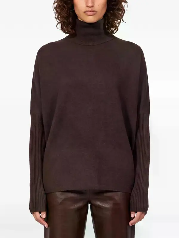GOTHA Roll-neck Drop-shoulder Sweater