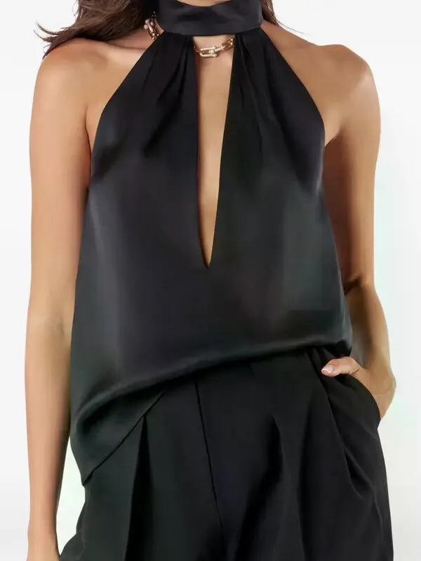 IL VOLO Silk Halter Top