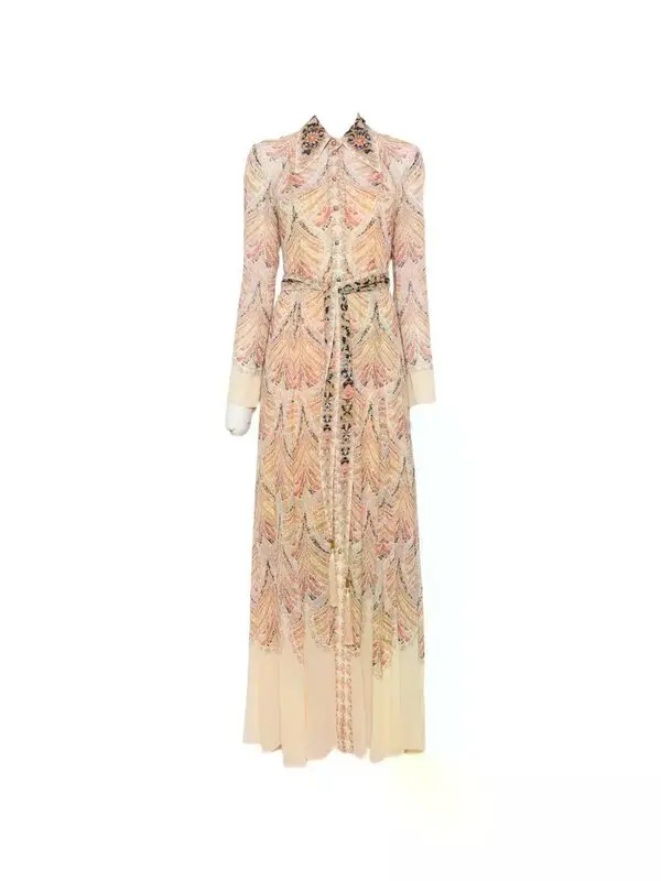 Zimmermann Valiant Pussy-bow Paisley-print Maxi Dress - Neutrals