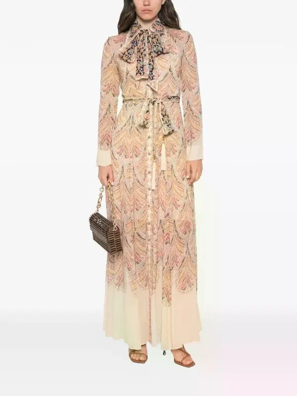 Zimmermann Valiant Pussy-bow Paisley-print Maxi Dress
