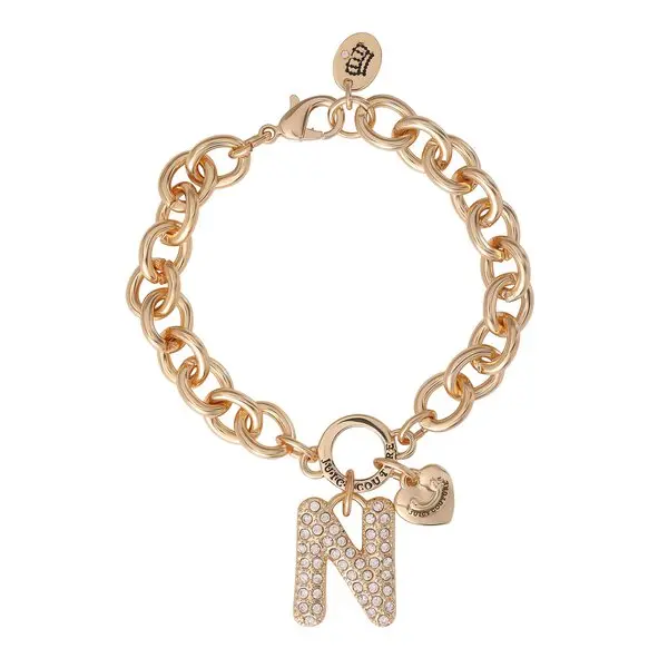 Juicy Couture Pavé Initial Charm Bracelet, Letter N