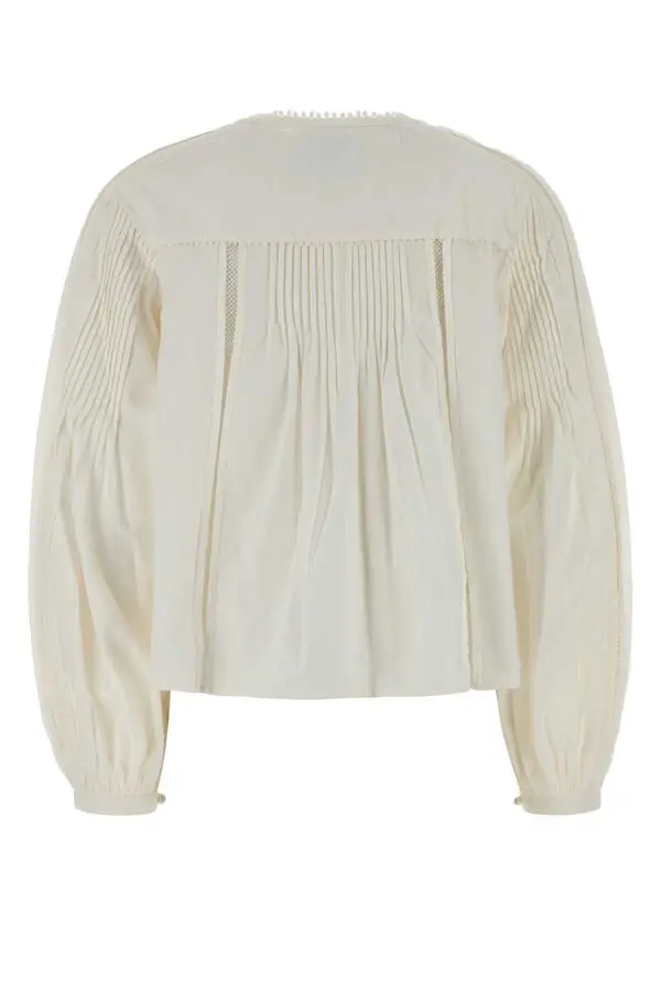 Isabel Marant Étoile Ivory Cotton Cubraly Blouse