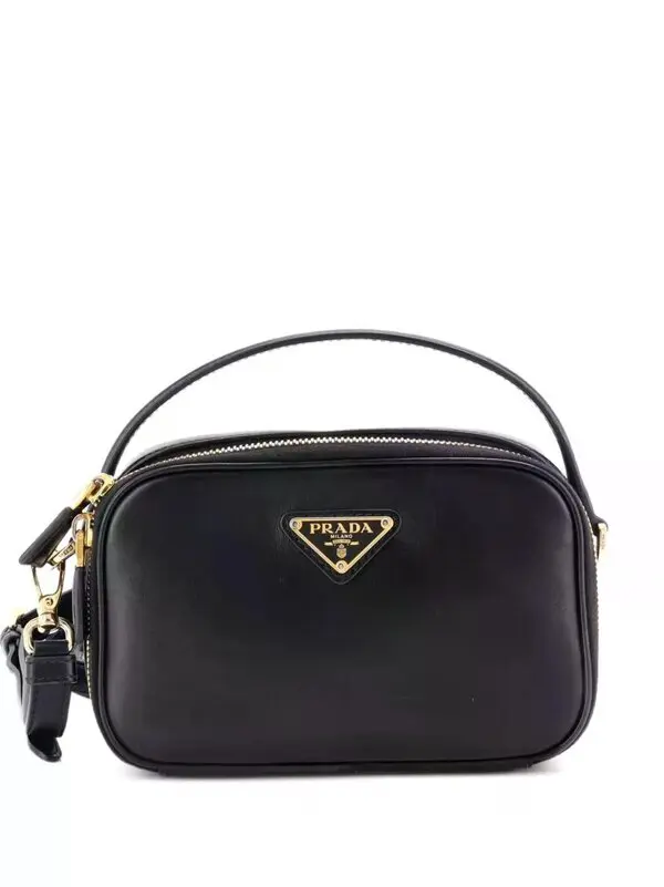Prada Odette Top Handle Bag Leather Mini Satchel - Black