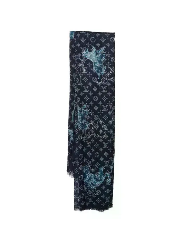 LOUIS VUITTON Monogram Chapman Brothers Scarf - Blue