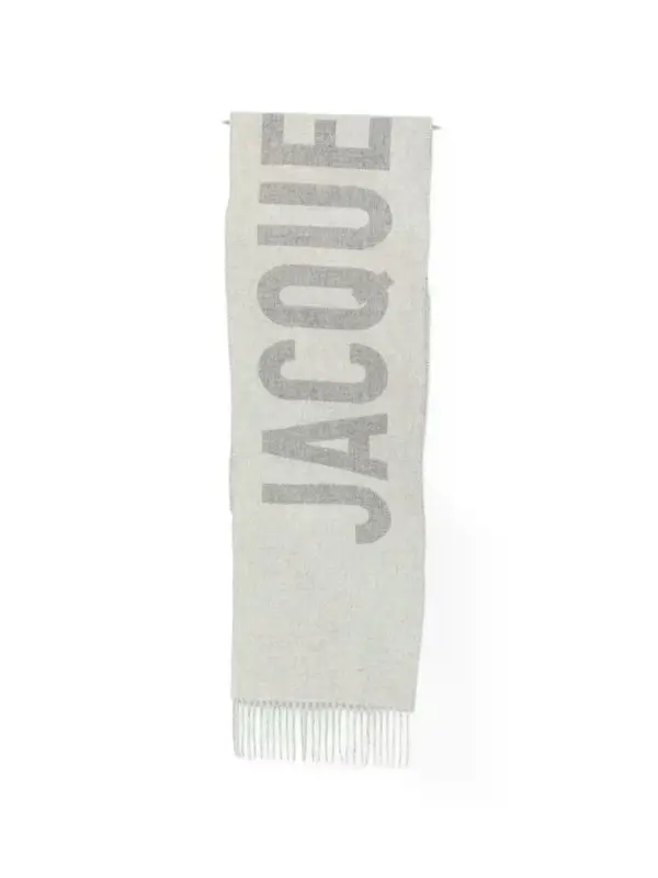 Jacquemus Logo-intarsia Fringed Scarf