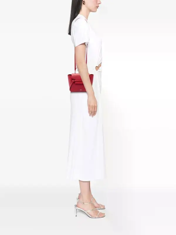 Celine 2019 Nano Grained Calfskin Belt Bag Satchel - Red