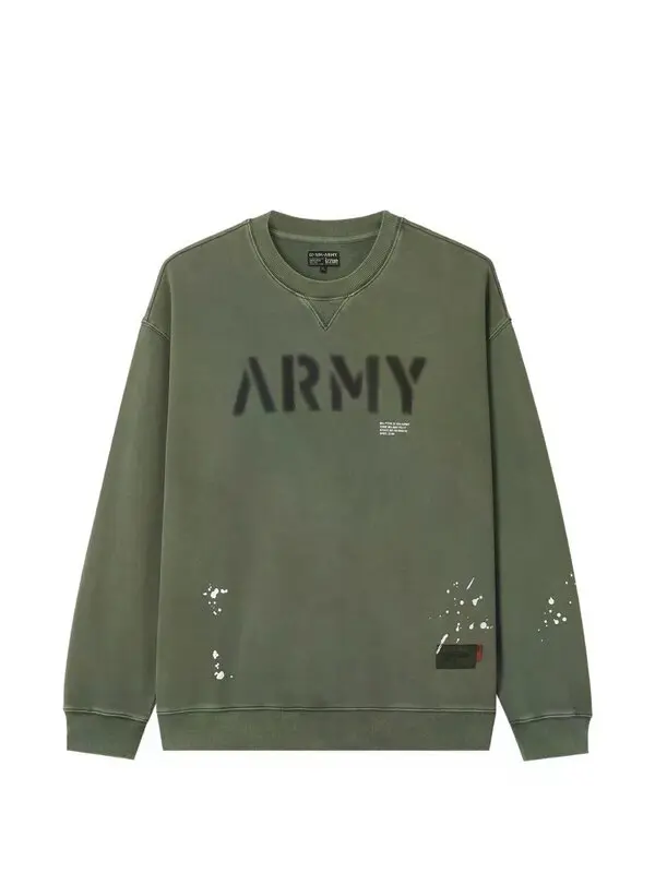Izzue Paint-splatter Logo-print Sweatshirt