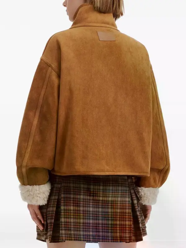Izzue Shearling-trim Faux-suede Jacket