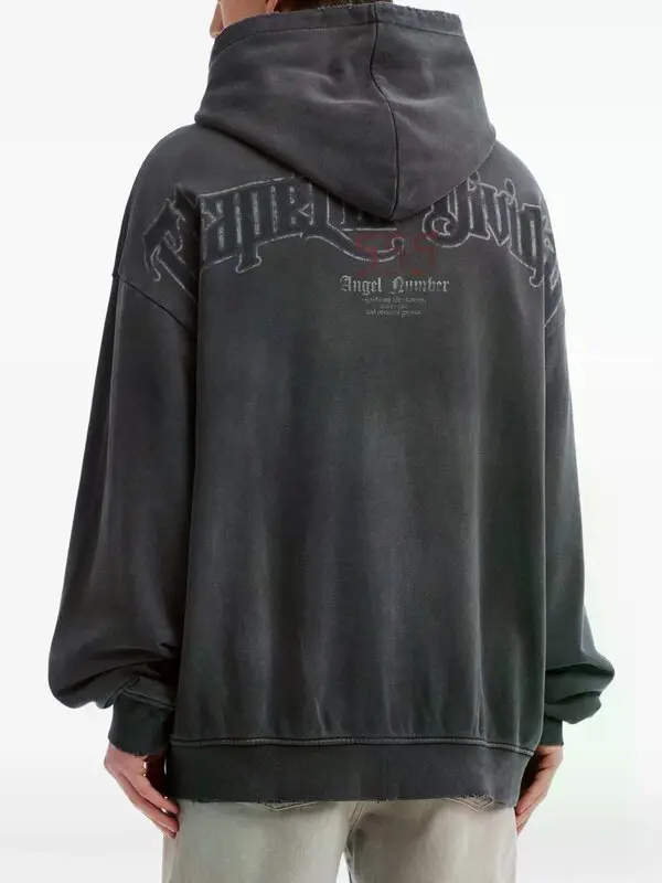 FIVE CM Graphic-print Distressed Hoodie