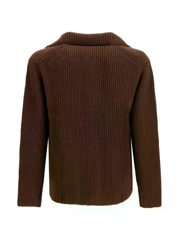 BROOKSFIELD Ribbed-knit Button-up Cardigan