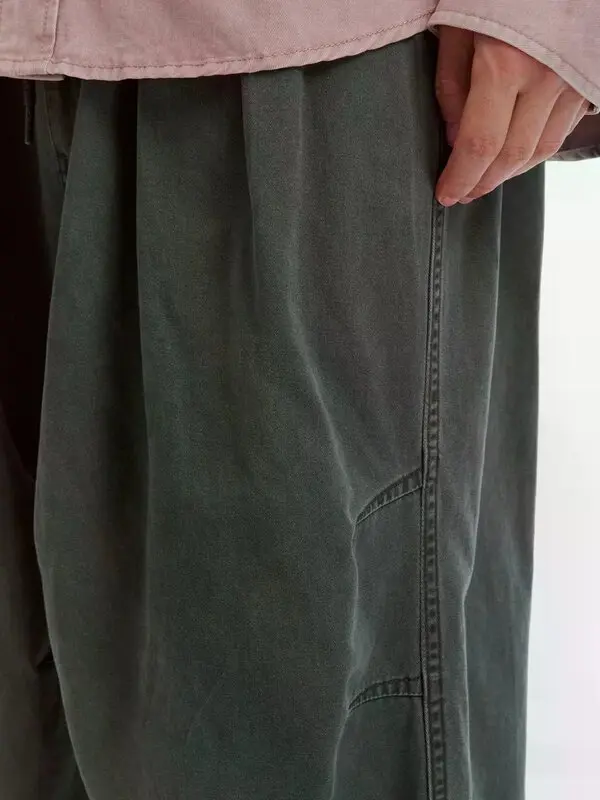 FINGERCROXX Pleated Elasticated-waist Trousers